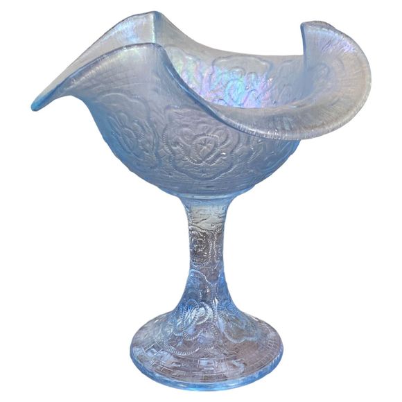 Fenton | Accents | Fenton Persian Medallion Ice Blue Compote Footed ...